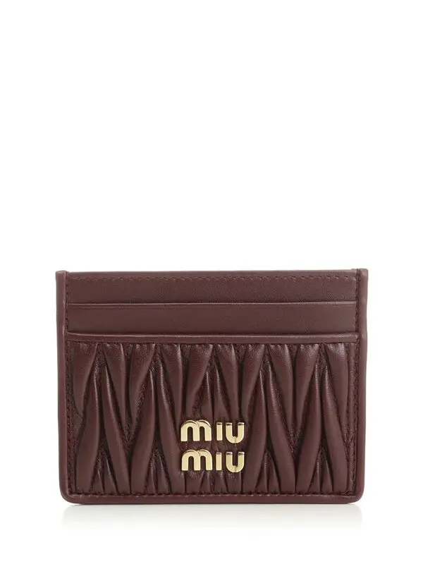 Miu Miu Quilted Card Holder - Black