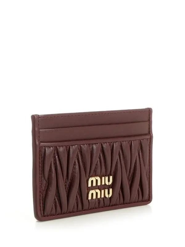 Miu Miu Quilted Card Holder - Black