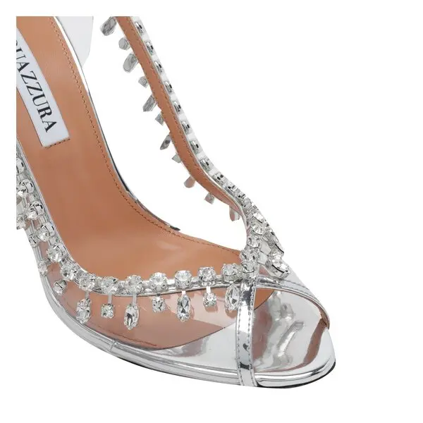 AQUAZZURA Temptation Crystal Pump Sandals