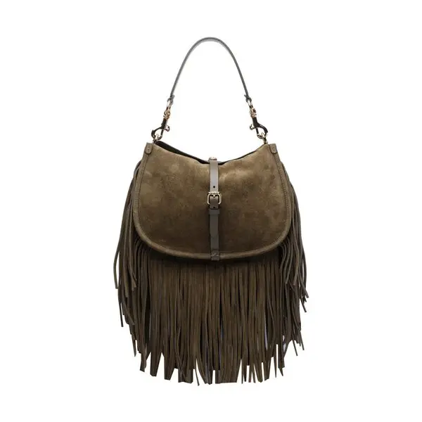 Etro Medium Suede Pony Shoulder Bag - Green