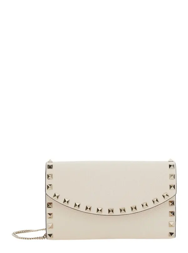 Valentino Garavani Leather Crossbody Bag With Rockstud Details - Multicolor