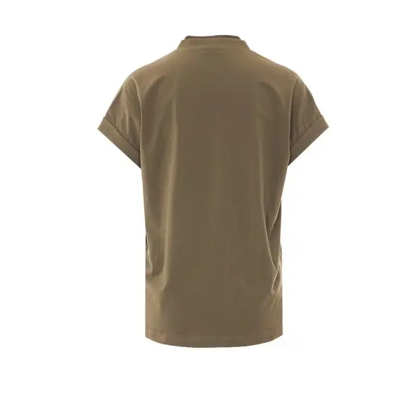 Brunello Cucinelli T-shirt With Monile Detail - Green