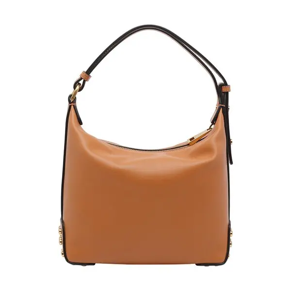TOD'S Mini Leather Metal Dots Bag - Brown