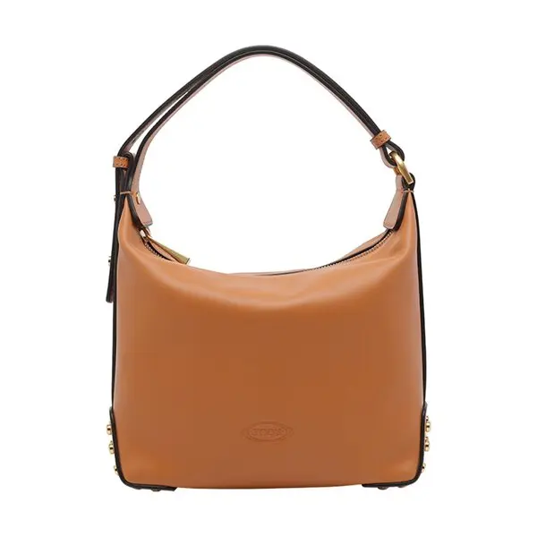 TOD'S Mini Leather Metal Dots Bag - Brown