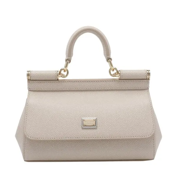 Dolce & Gabbana Mini Sicily Handbag In Calf Leather - Pink