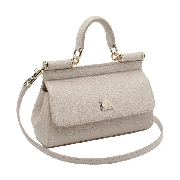 Dolce & Gabbana Mini Sicily Handbag In Calf Leather - Pink