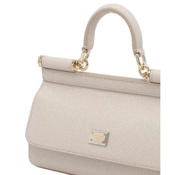 Dolce & Gabbana Mini Sicily Handbag In Calf Leather - Pink