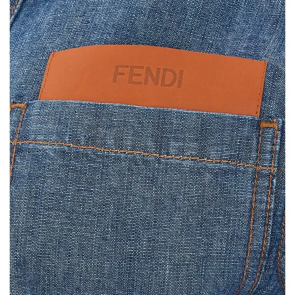 Fendi Denim Dress With Maxi Patch