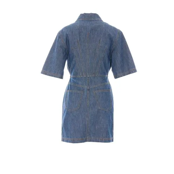 Fendi Denim Dress With Maxi Patch