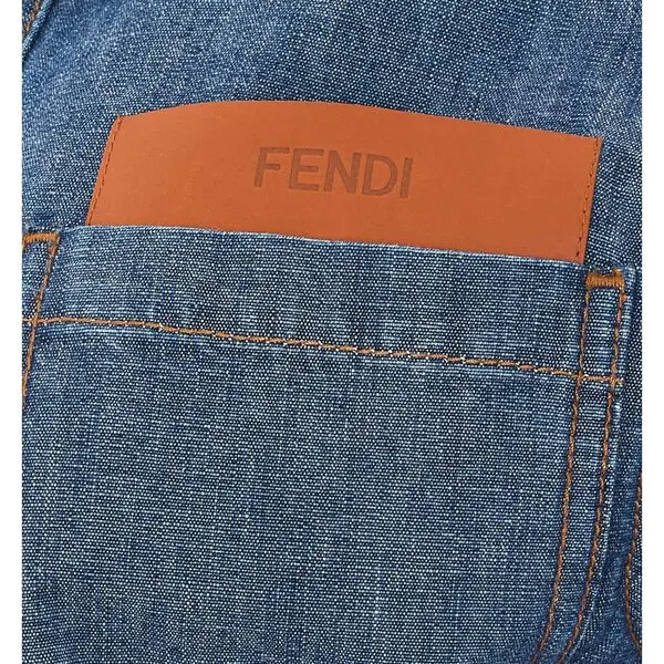 Fendi Denim Dress With Maxi Patch