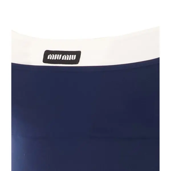 Miu Miu Logo Midi Jersey Stretch Dress