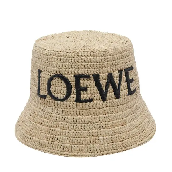 Loewe Raffia Wide Brim Hat - Cream