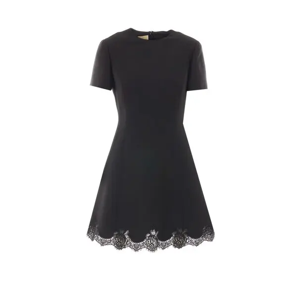Valentino Garavani Embroidered Midi Dress - Black