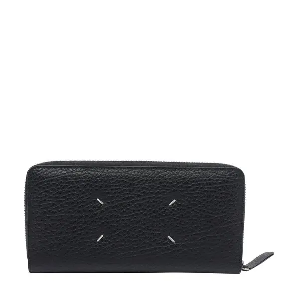 MAISON MARGIELA Four Stitches Zip Wallet - Black