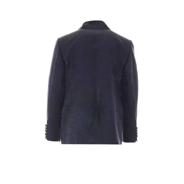 Valentino Garavani Double Breasted Jacket With Fringed Scarf