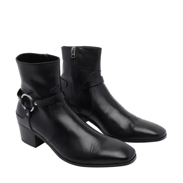 TOM FORD Clint Buckled Zip-up Leather Boots
