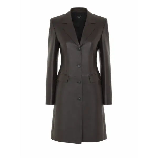 Gucci Soft Leather Coat - Black