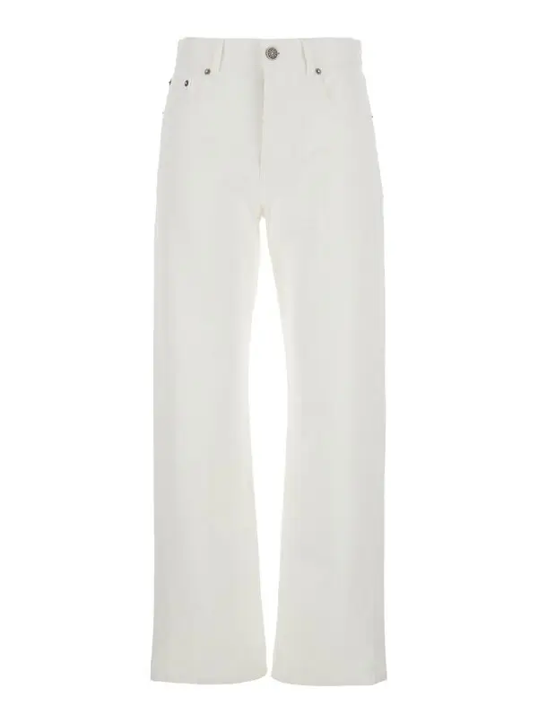 Phoebe Philo White 'classic' Jeans With Front Pockets For