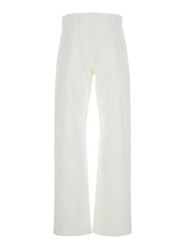 Phoebe Philo White 'classic' Jeans With Front Pockets For
