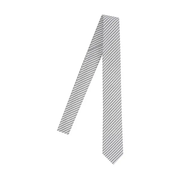 Thom Browne Stripe Tie - Gray