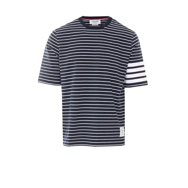 Thom Browne 4-bar Striped T-shirt - Blue