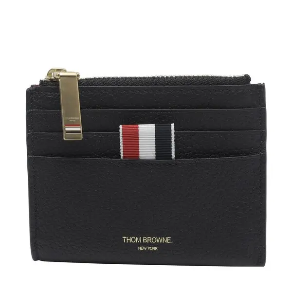Thom Browne Zip Cards Holder - Black