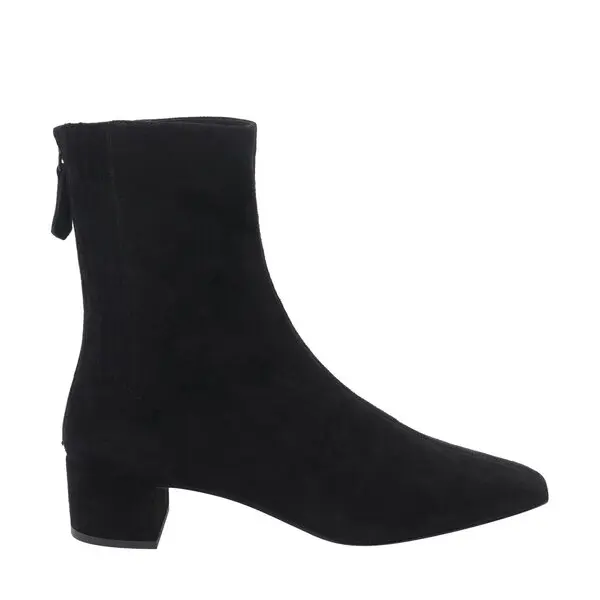 AQUAZZURA Saint Honoré Suede Block Heel Booties - Black