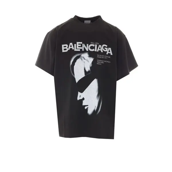 Balenciaga Lady In Shades Oversize T-shirt - Black