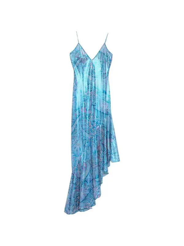 Etro Paisley-patterned Ruffle Midi Dress
