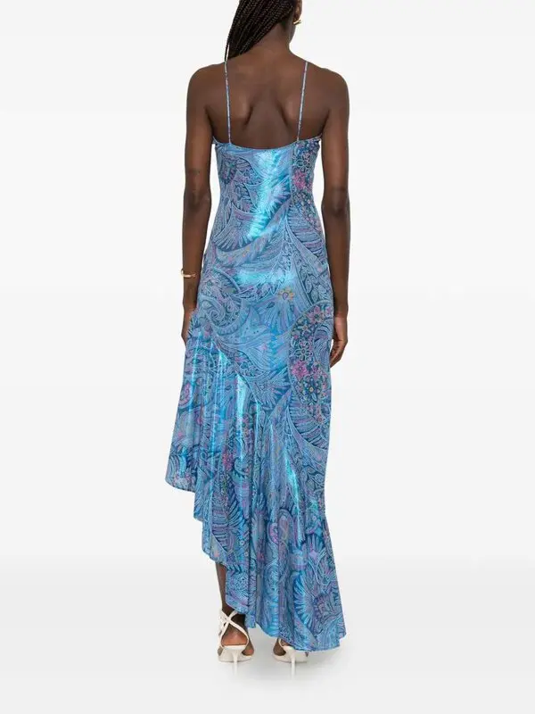 Etro Paisley-patterned Ruffle Midi Dress