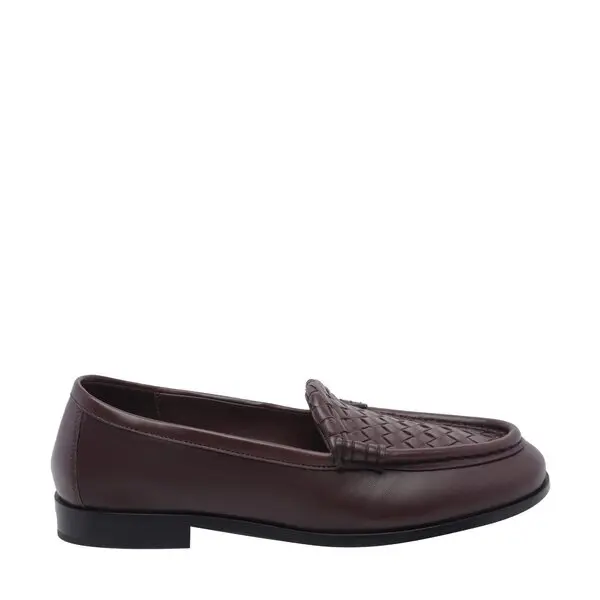Bottega Veneta Woven Leather Loafers - Red