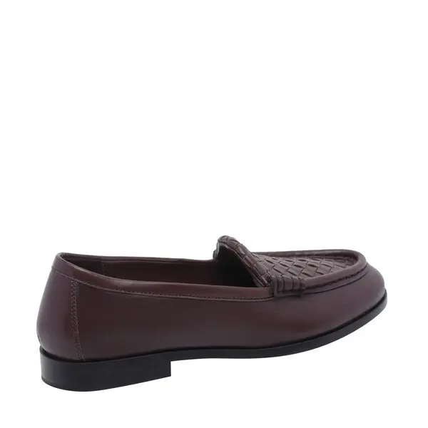 Bottega Veneta Woven Leather Loafers - Red