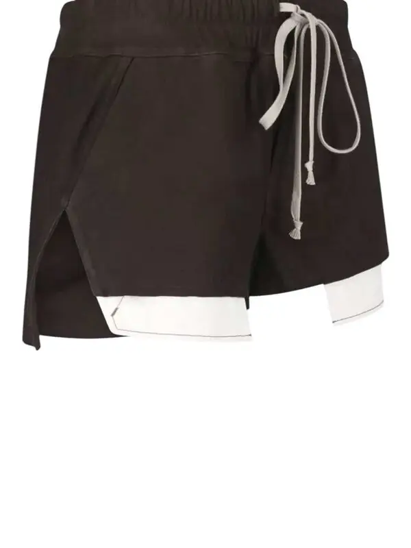 Rick Owens Fog Boxer Leather Shorts
