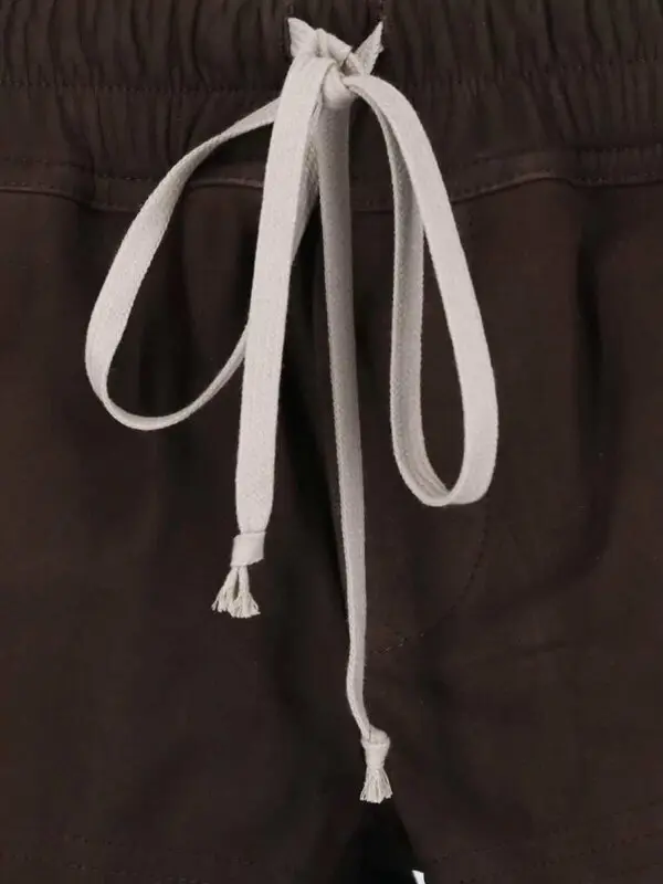 Rick Owens Fog Boxer Leather Shorts