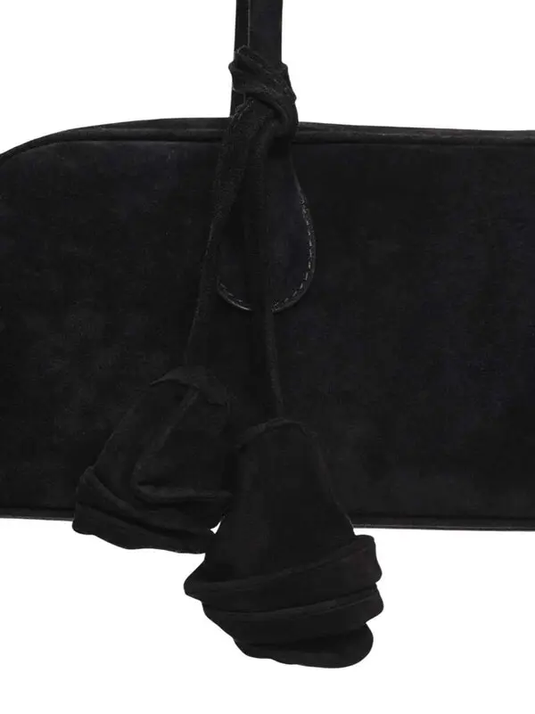 Magda Butrym Brigitte Trapeze Bag In Suede - Black