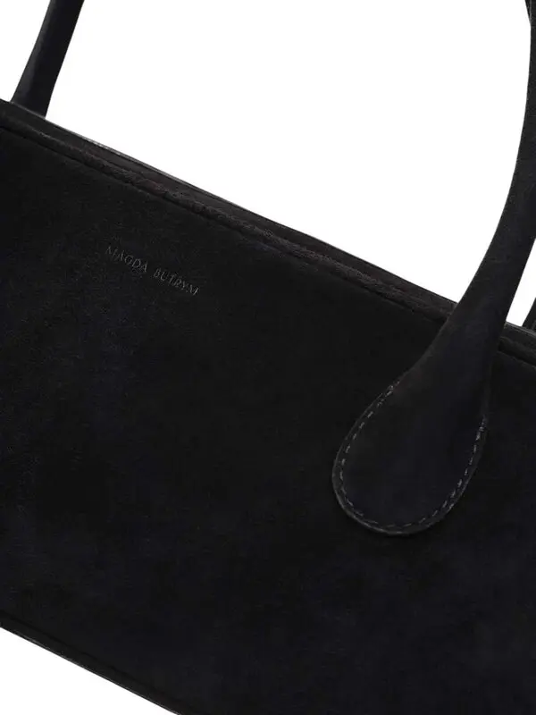 Magda Butrym Brigitte Trapeze Bag In Suede - Black