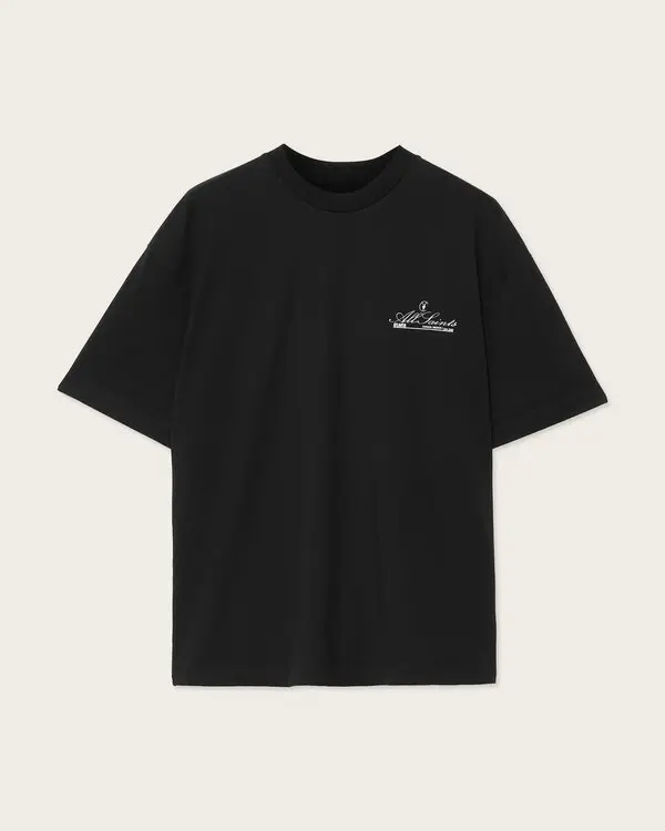 ALLSAINTS Skullcup Atlanta Oversized Soccer T-shirt - Black