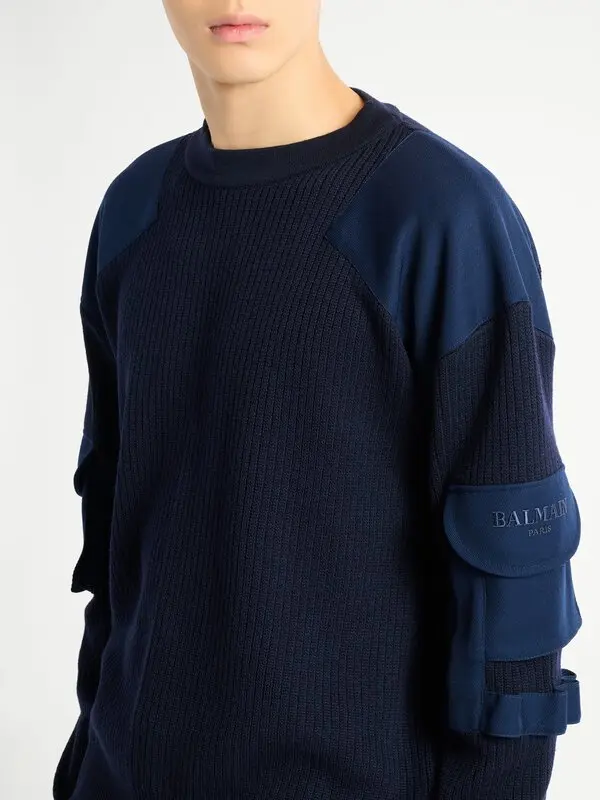 Balmain Wool Vintage Utility Jumper