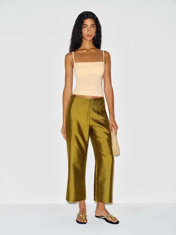 REFORMATION Neela Knit Top - Yellow
