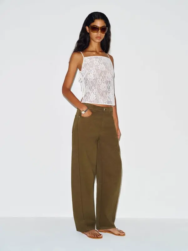 REFORMATION Iman Top Lace - Ivory