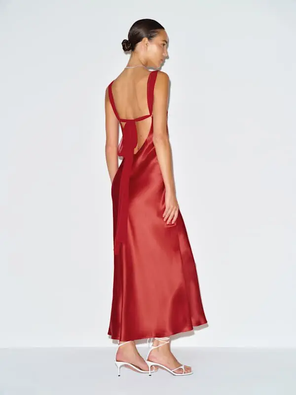 REFORMATION Allison Silk Dress