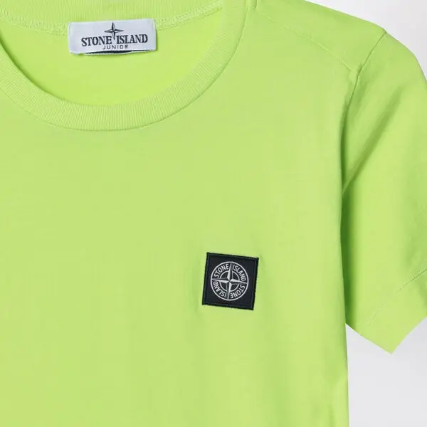 Stone Island Cotton T-shirt With Compass Logo Patch - Green