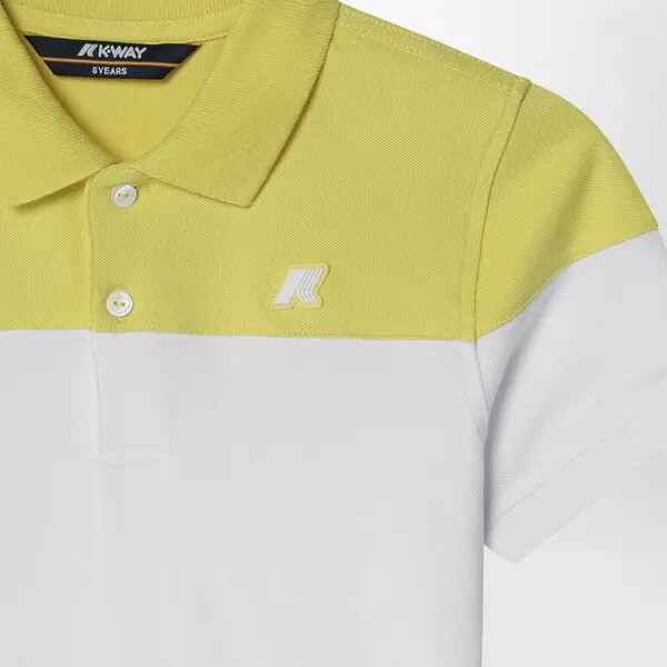 K-WAY White/green Acacia Cotton Polo