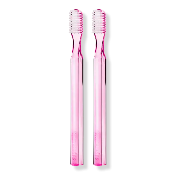 SUPERSMILE New Generation 45° Patented Long Toothbrush Set - Pink