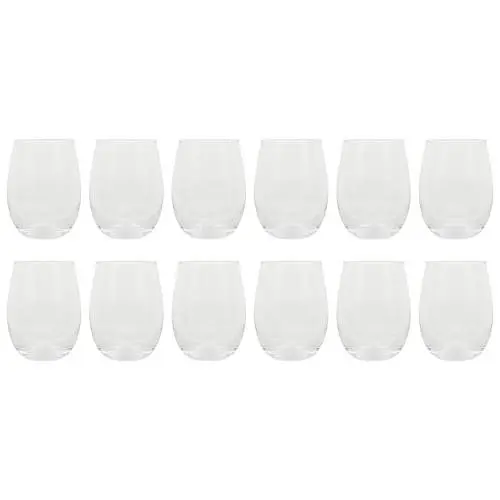 GIBSON HOME Bellini Glass All Purpose Stemless Drinking Glasses Set