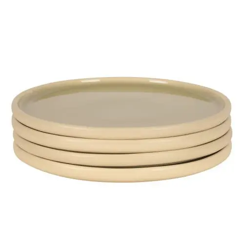 GIBSON ELITE Port Gaia Dinner Platesreactive Glaze Dish Set - Olive