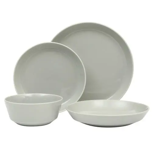 GIBSON HOME Summer Shades Porcelain Dinnerware Set - Grey