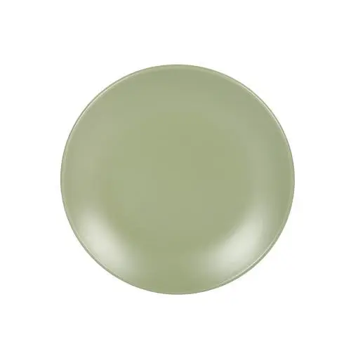 GIBSON HOME Queenslane Double Bowl Plates And Bowls Dinnerware Set - Green
