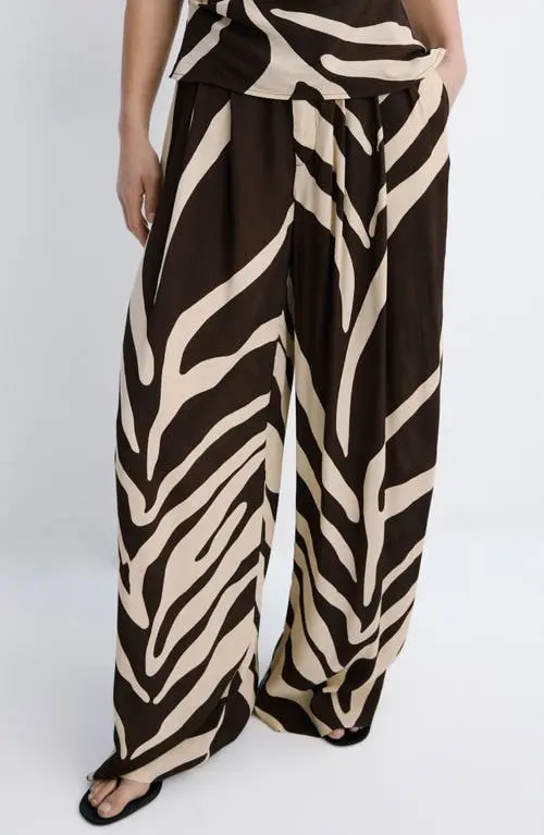 Mango Flowy Wide Leg Pants