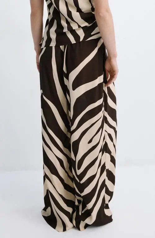Mango Flowy Wide Leg Pants